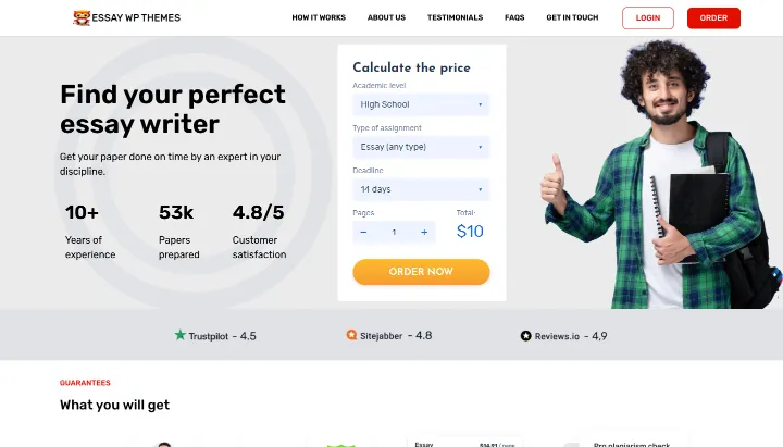 Website Templates for Essay Writing | Essay WP Themes